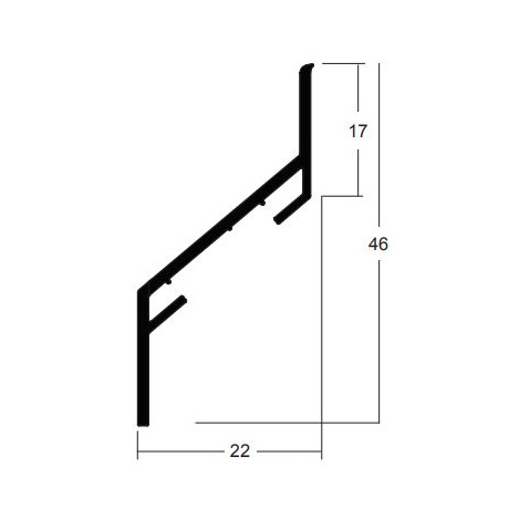 Aluminium-Tropfkante 22x46x17 mm | aluparts.de
