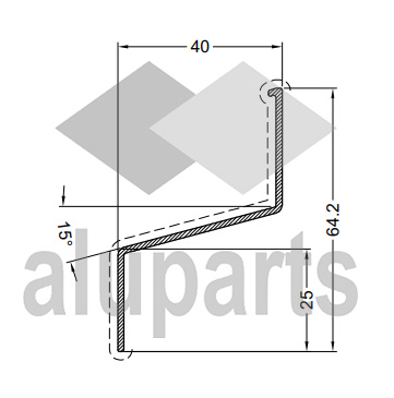 Aluminium-Tropfkante 40x30x25mm | aluparts.de